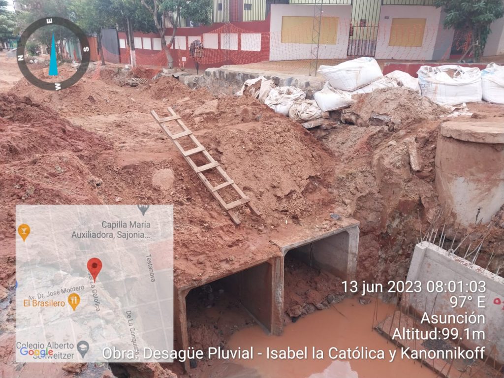 En la obra de desagüe pluvial de la cuenca de Isabel La Católica se ...