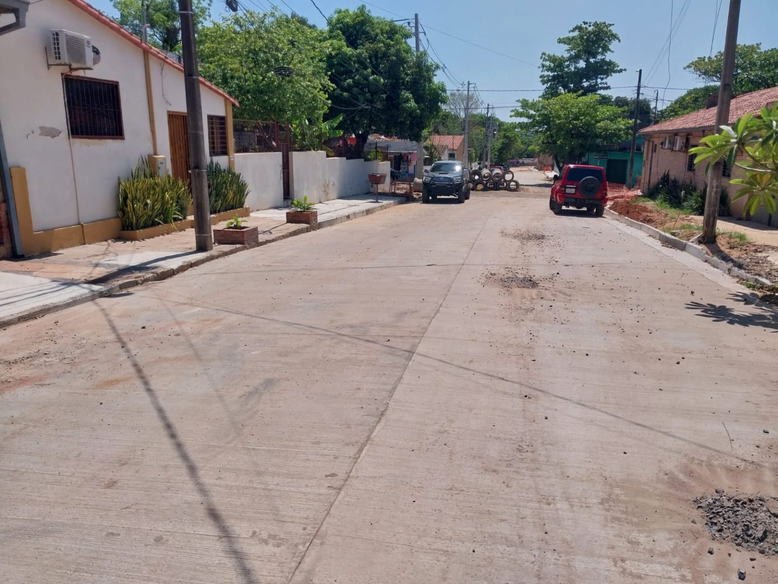 Completan los 4.500 m2 de construcción del pavimento de hormigón ...