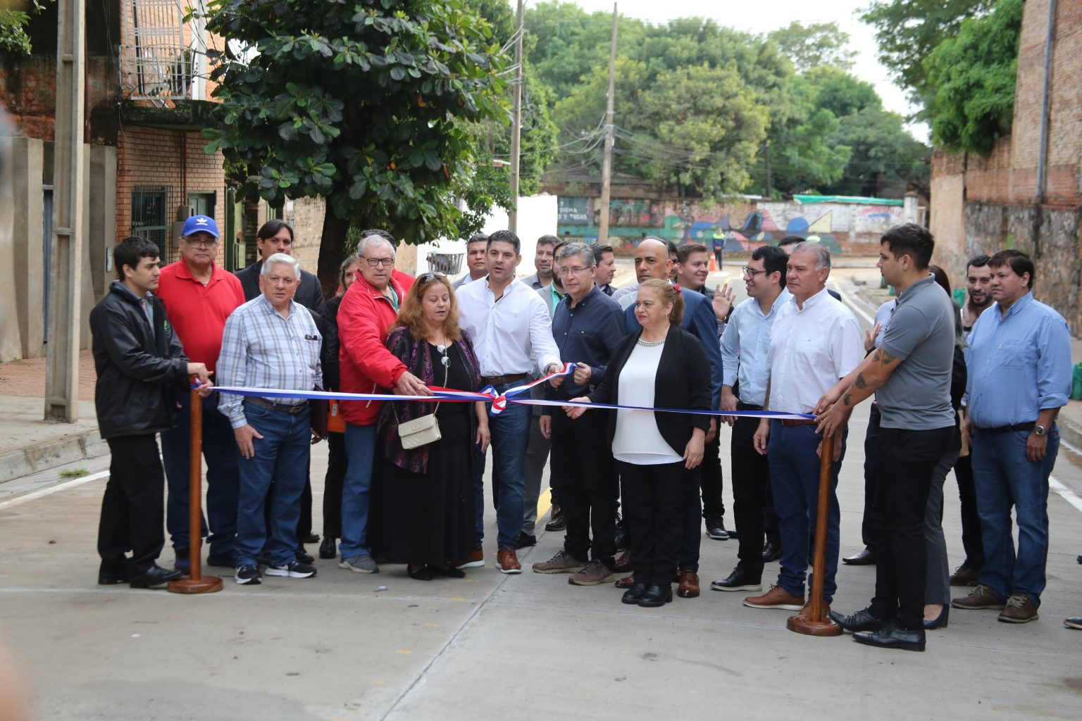 Intendente de Asunción inauguró otra obra de desagüe pluvial, esta vez ...